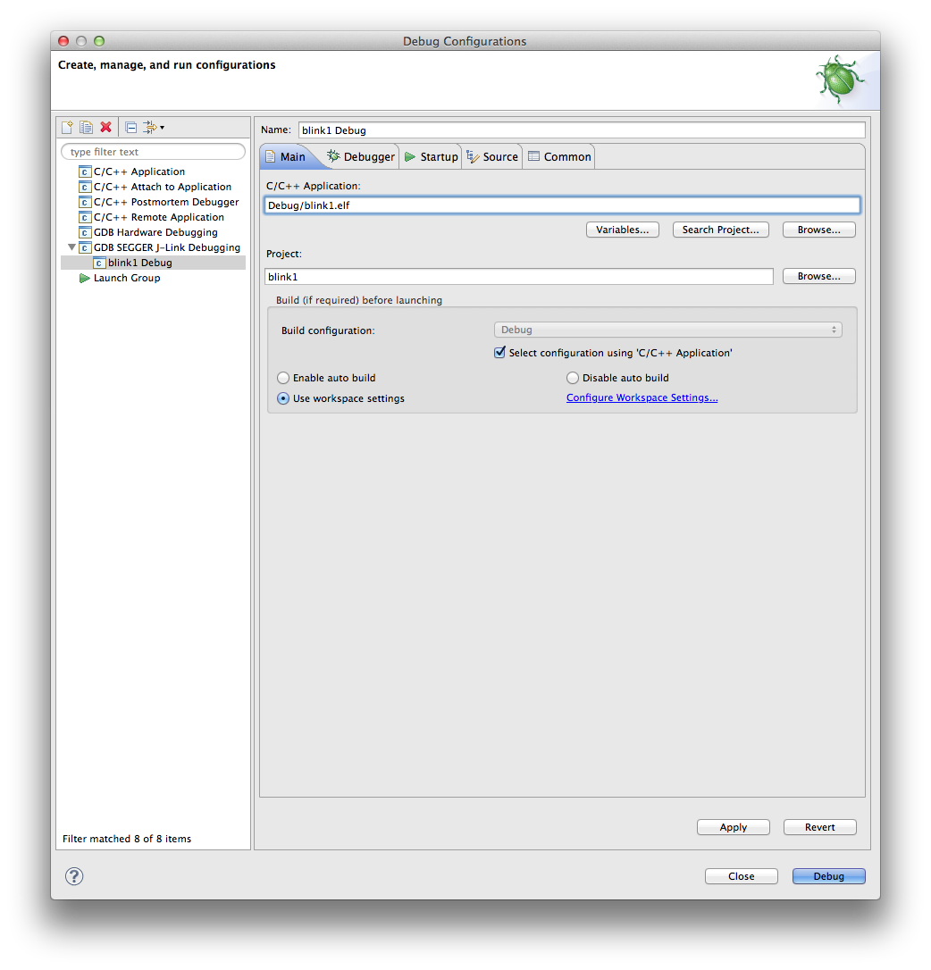 The J Link Debugging Eclipse Plug in